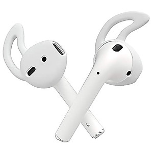 Anti-Slip Eartips Soft Silicone Skin Gels Earhooks Covers with Secure Wing Earbuds Sport Accessories (Clear) 4 Pairs