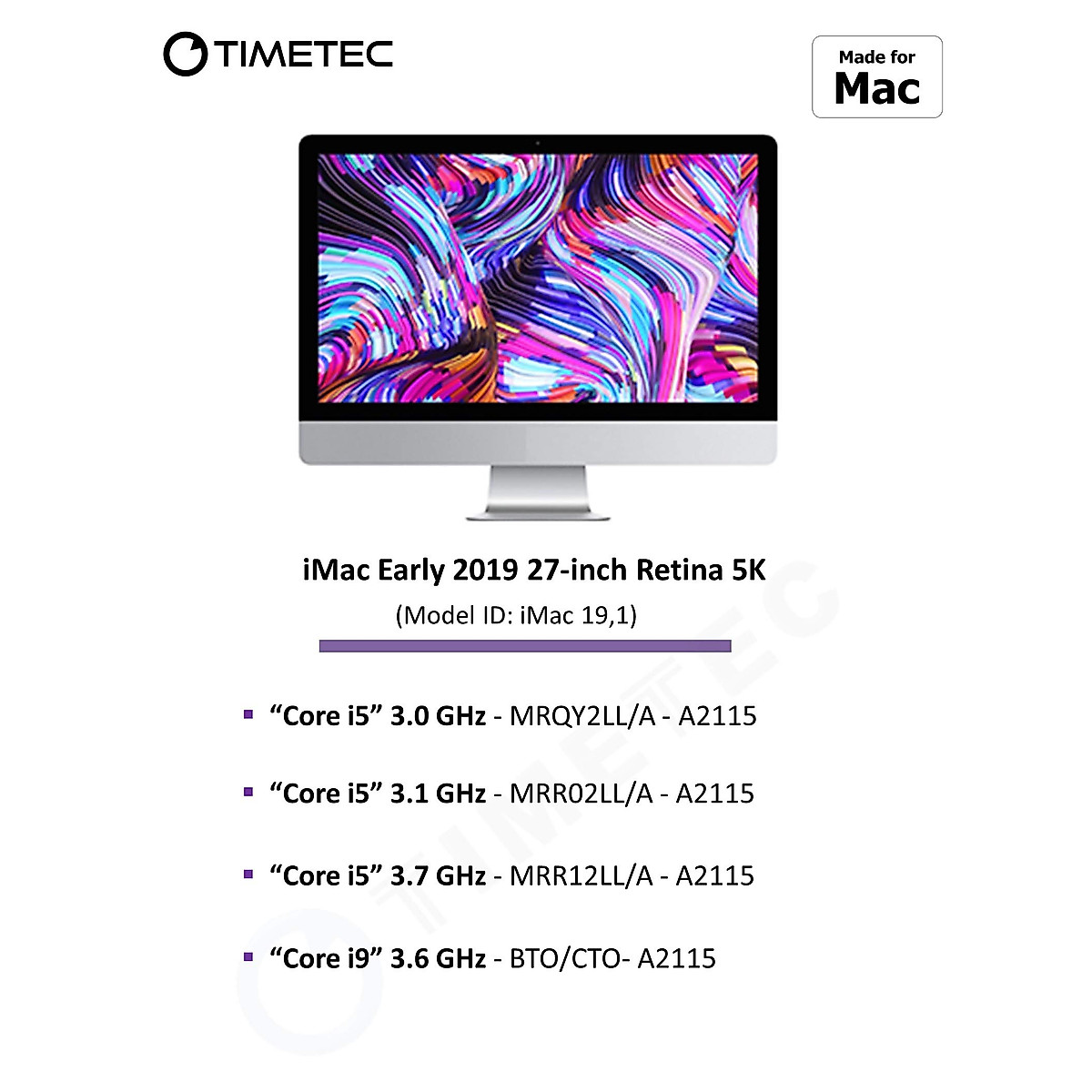 Timetec 32GB KIT(2x16GB) Compatible for Apple DDR4 2666MHz / 2667MHz for Mid 2020 iMac (20,1/20,2) / Mid 2019 iMac (19,1) 27-inch w/Retina 5K, Late 2018 Mac Mini (8,1) PC4-21333 /PC4-21300 MAC RAM