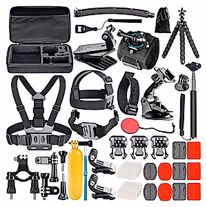 GoPro HERO9 Black 1080p Live Streaming Camera | 33' Waterproof, 8X Slo-Mo, Time-Lapse & Night-Lapse, 50 in 1 Accessory Kit, 128 GB Memory Card, and Waith Rechargeable Battery