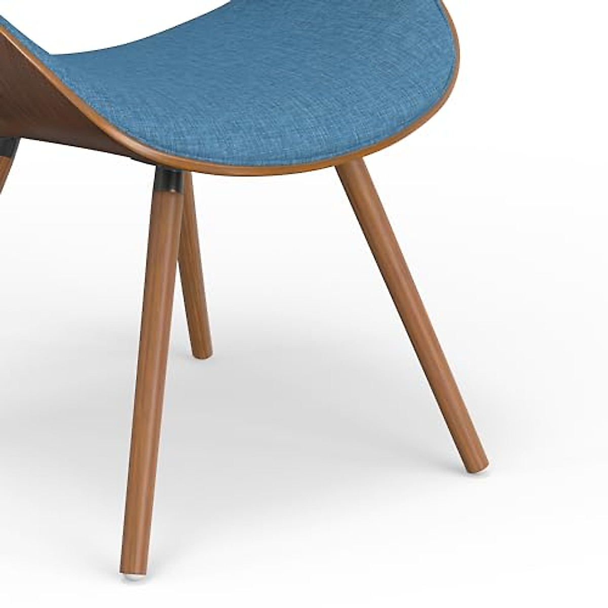 SIMPLIHOME Malden Dining Chair in Blue Linen Look Fabric, 22.8" W x 20.9" D x 30.9" H, Mid-Century Modern Wood Back Chair for Dining Room