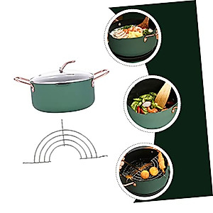 Angoily 1 Set Non Stick Food Supplement Pan Korean Pots for Cooking Food Pans with Lids Cooking Noodles Pot Shabu Shabu Pot Steel Stock Pot Non-stick Stockpot Food Cooking Pot