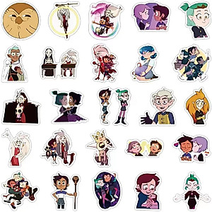 50Pcs The Owl House Stickers Pack for Laptop Water Bottle Luggage Snowboard Bicycle Skateboard Decal for Kids Teens Adult Waterproof Aesthetic Stickers (The Owl House)