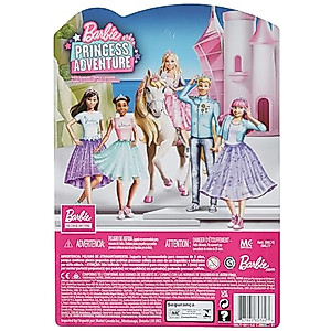 Barbie Princess Adventure Daisy Doll in Princess Fashion (12-inch Curvy) with Pink Hair, Pet Kitten, Tiara, 2 Pairs of Shoes and Accessories, for 3 to 7 Year Olds