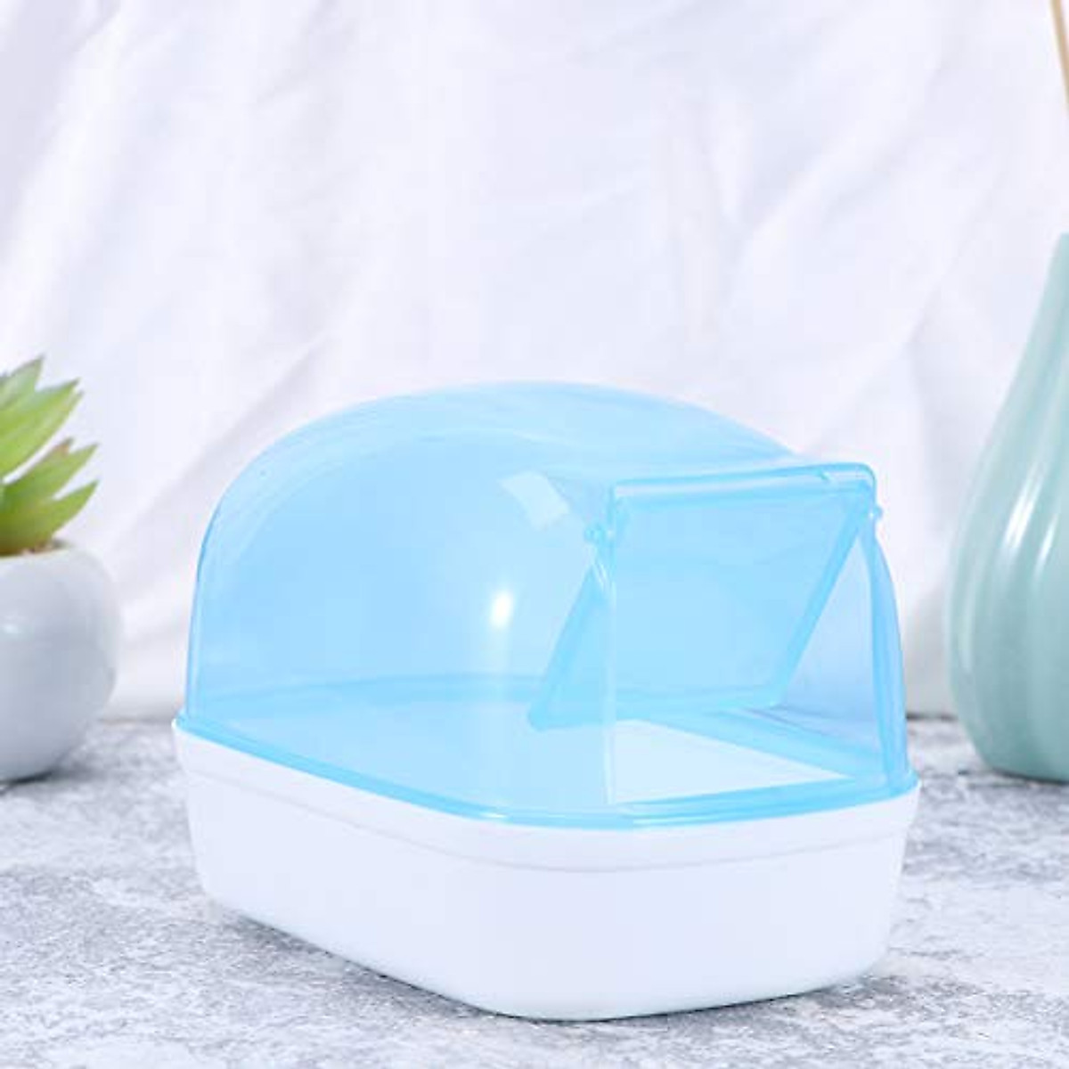 TEHAUX Hamster Bathroom Gerbil Plastic Sand Dry Bath Container Small Animal Sauna Toilet Sandbox for Hamster Gerbil Rat Mice and Small Animal (Random Color)