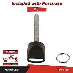 KeylessOption Keyless Entry Car Remote Fob With Uncut High Security T5 Ignition Transponder Key Replacement For OUCG8D-344H-A