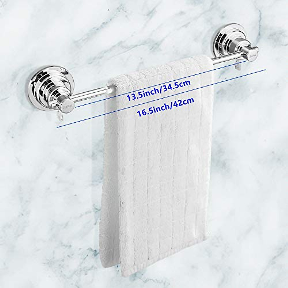 JiePai Suction Cup Towel Bar 16 Inch,Removable Vacuum Suction Towel Holder Suction Towel Rack for Bathroom Kitchen…