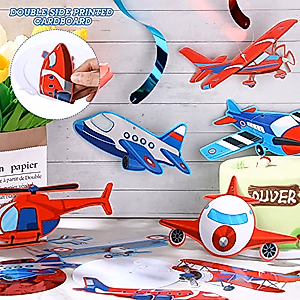 30 Pieces Airplane Hanging Swirls Decoration Airplane Party Supplies Airplane Foil Swirls Airplane Ceiling Whirls Airplane Spiral Streamers for Airplane Theme Party Baby Shower Birthday Party Favors