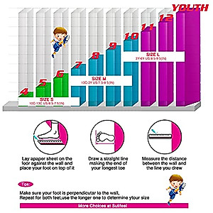 Perzcare Roller Skates for Girls/Boys, Kids Roller Skates for Children Outdoor Indoor Adjustable 4 Sizes with Light Up Wheels