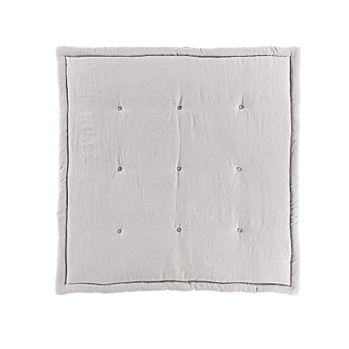 Lush Decor Baby Square with Border Play Mat, 36" x 36", Gray