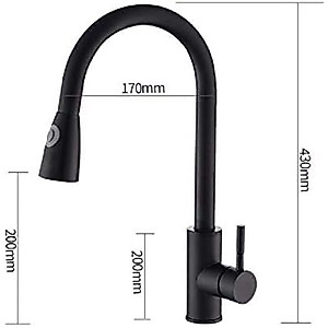 REPLYSAT 304 Stainless Steel Kitchen Mixer Black Color Sweater, Kitchen and Bath Hot and Cold Water Sink Sink Fengong