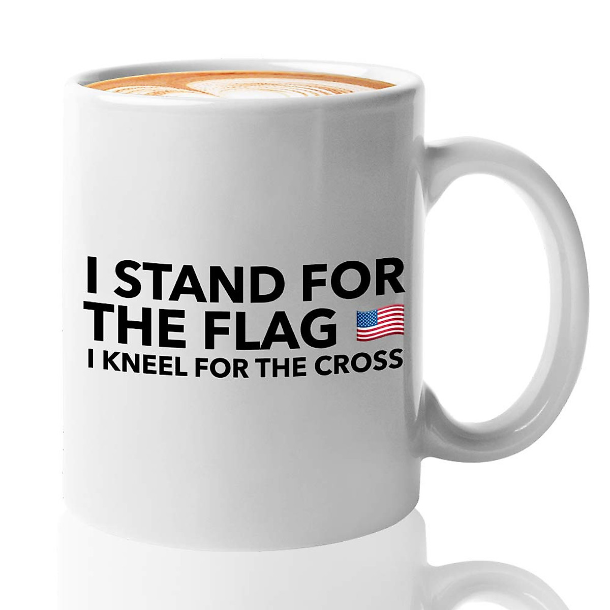 Army Coffee Mug - I Stand For The Flag I Kneel - US Army Sweatshirt Military Soldier Air Force Boot Camp Combat War Veteran Navy Marine Corps 11 Oz