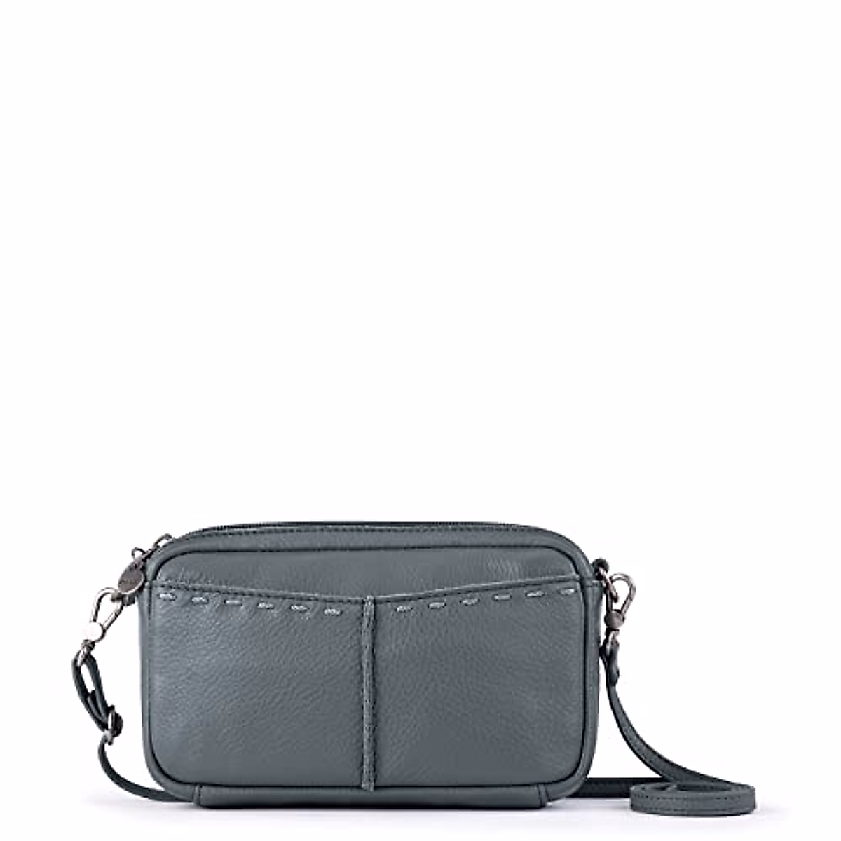 The Sak womens Cora Leather Crossbody, Dusty Blue, One Size US