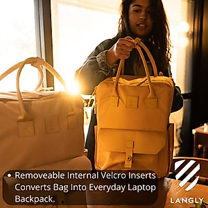 Langly Sierra Camera Backpack: A Modern & Travel-friendly Photography Backpack Compatible With Both 18in Laptop & DSLR Accessories 24L (Apen-Gold)