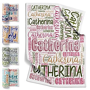 Be Burgundy Personalized Baby Blanket for Kids w/Word Art Names, 30 x 40 Inches, 12 Colors & 9 Fonts, Custom Kids Throw Blankets
