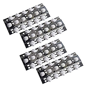 Hongso SPD751 (4 Pack) Stainless Steel Heat Plate, Heat Shield, Heat Tent, Burner Cover, Vaporizor Bar, and Flavorizer Bar Replacement for Select Turbo Gas Grill Models (16 1/2