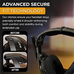 SplashNColor A50 Support Brace Clamps Upgrade for Cushion - Enhance Your Headphone Comfort with Durable and Secure Fit - Compatible with Astro A50 Gen. 4 and Mod Kit - 2 Pack Black