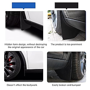 Topfit for Tesla Model Y Mud Flaps Car Mud Guards Defender Wheel Tire Mud Flaps Splash Guard for Tesla Model Y Accessories (Set of 4)