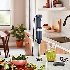 KitchenAid Variable Speed Corded Hand Blender - KHBV53, Ink Blue