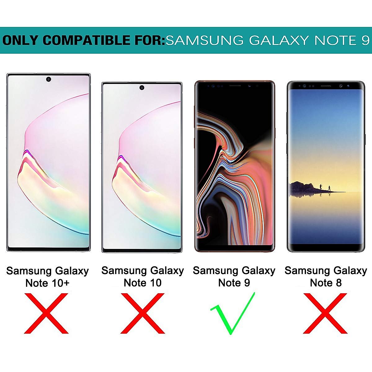 SURITCH Case for Samsung Galaxy Note 9,【Built in Screen Protector】【Support Wireless Charging】 Soft TPU Back Cover+PC Bumper Full Body Protective Case Shockproof for Note 9 Case 6.4"(Rose Gold)