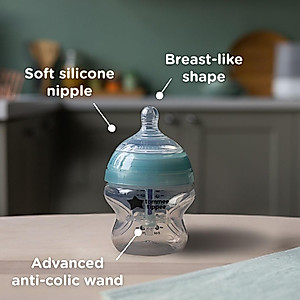 Tommee Tippee Fussy Baby Complete Solution, Baby Bottle Set | Advanced Anti-Colic Bottles, Breast-Like Nipples, Travel Lids, 0-6m Ultra-Light Silicone Pacifiers