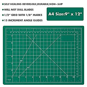Anezus Craft Knife Precision Cutter and Self Healing Cutting Craft Mat Hobby Knife Set with 30 PCS Hobby Blades Art Knife for Art Hobby Craft Scrapbooking Stencil