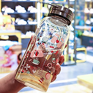 30oz Borosilicate Glass Water Bottle with Handle, Leak-Proof Stainless Steel Lid, Wide Mouth, with Infuser Leak, Pink