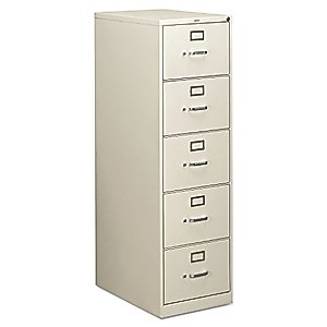 Hon 315CPQ Five-Drawer, Full-Suspension File, Legal Size, 26-1/2-Inch D, Gray