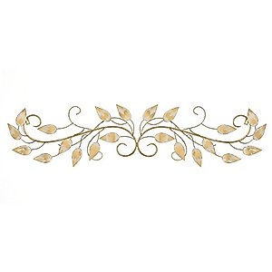 Stratton Home Decor Brushed Gold Over The Door Scroll Wall Decor, 40.00 W X 0.75 D X 11.00 H, Multi