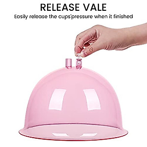 Titoe Buttocks Vacuum Cups 230mL Vacuum Therapy Cupping Machine Accessories Butt Suction Cups with Y-Hose,A Pair