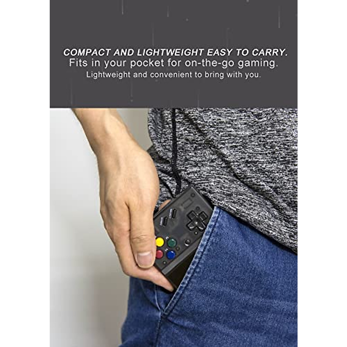 CICYSTORE Miyoo Mini Plus Handheld Game Console,Retro Game Console for Adults and Children,3.5" IPS Screen,64GB TF Card 10,000+ Games,Support WiF(Purple-64G)