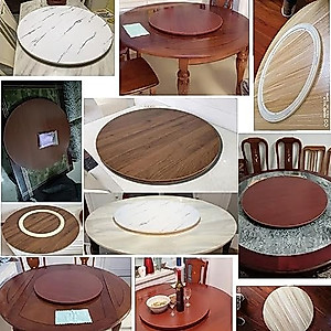 DOUKI Lazy Susan Turntable For Dining Table Wood Dining Table Turntable, Wood Swivel Serving Tray, 30in Large Rotating Serving Plate Rotating Tray (Color : Beige, Size : 20inch(50cm))