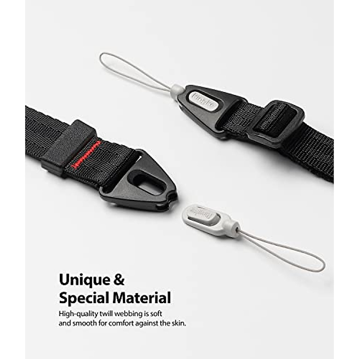 Ringke Hand Strap [Phone Wrist Strap] Designed for Camera Strap and Phone Strap, Adjustable Sturdy Universal Lanyard Compatible with Camera and Phone Case - Black