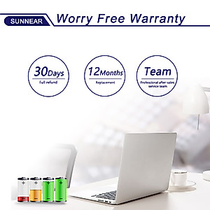 SUNNEAR 7XNTR Laptop Battery Compatible with Dell Latitude 12 7202 7212 Rugged Extreme Tablet Series Notebook J7HTX 07XNTR FH8RW 0FH8RW 7.4V 26Wh 3420mAh 2-Cell