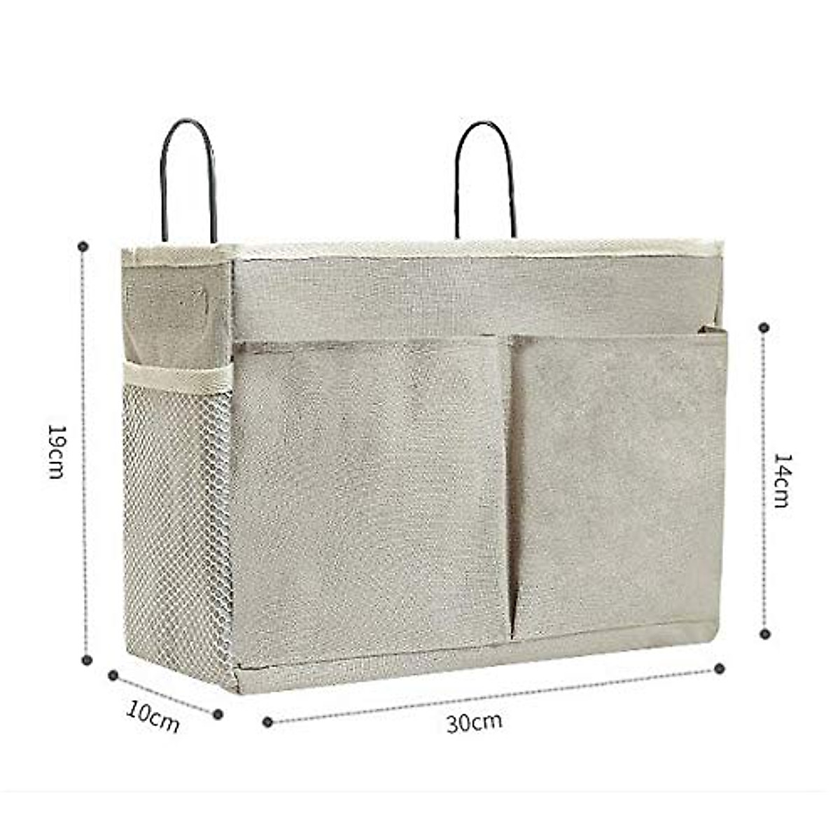 Bedside Caddy/Bedside Storage Bag Hanging Organizer for Bunk and Hospital Beds,Dorm Rooms Bed Rails,Can be Placed Glasses,Books,Mobile Phones,Keys ,daily supplies (E-style)