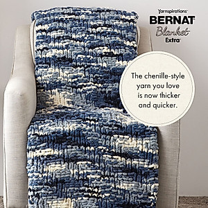 Bernat Blanket Extra Faded Blues Yarn - 2 Pack of 300g/10.5oz - Polyester - 7 Jumbo - 97 Yards - Knitting/Crochet