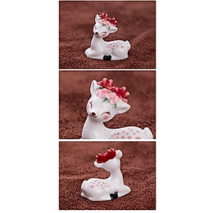 KLAPR APOLM Deer Ceramic Chopstick Rest Sika Deer Four Colors Perfect for Families,Christmas Restaurants and Izakaya Exquisite Chopstick Rests