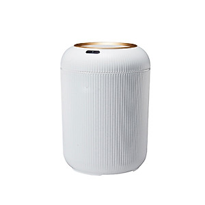 LOXGO Automatic Sensors Trash Can for Bathroom Kitchen Luxury Smart Trash Bin Bedroom Waterproof Electric Waste Bin 9.5L/10L Smart Garbage Bin, White