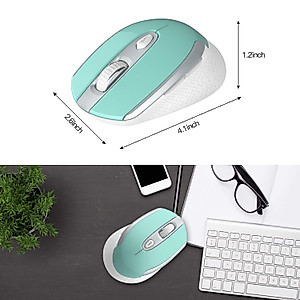 cimetech Wireless Computer Mouse, 2.4G Ergonomic Optical Mouse, 6 Buttons, Silent Mouse with USB Receiver and 3 Adjustable DPI Computer Mouse for Laptop, Desktop, Mac, PC - Blue