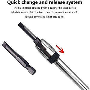 Bestgle 12 inch Length Quick Release Screwdriver Drill Bit Holder Extension Bar 1/4" Hex Shank Quick Change Extension Rod Socket for Screws Nuts Drill Hand-held Driver