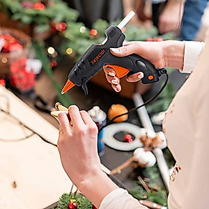 Kejector Hot Glue Gun, Mini Hot Glue Gun kit with 30pcs Glue Gun Sticks, Fast Heating Small Glue Gun, Anti-Drip Glue Gun for Kids DIY School Craft Projects and Quick Home Repairs, 20W