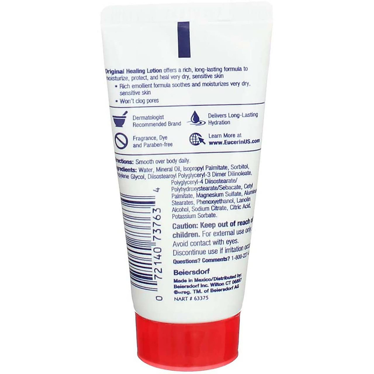 Eucerin Original Moisturizing Lotion 1 oz ( Pack of 3)