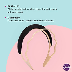 Goody Volume Boost Headband for Fine Hair - 1 Count, Blonde - Ouchless Pain-Free Hair Accessories for Women, Men, Boys, & Girls - Perfect for Long Lasting Braids, Ponytails & More