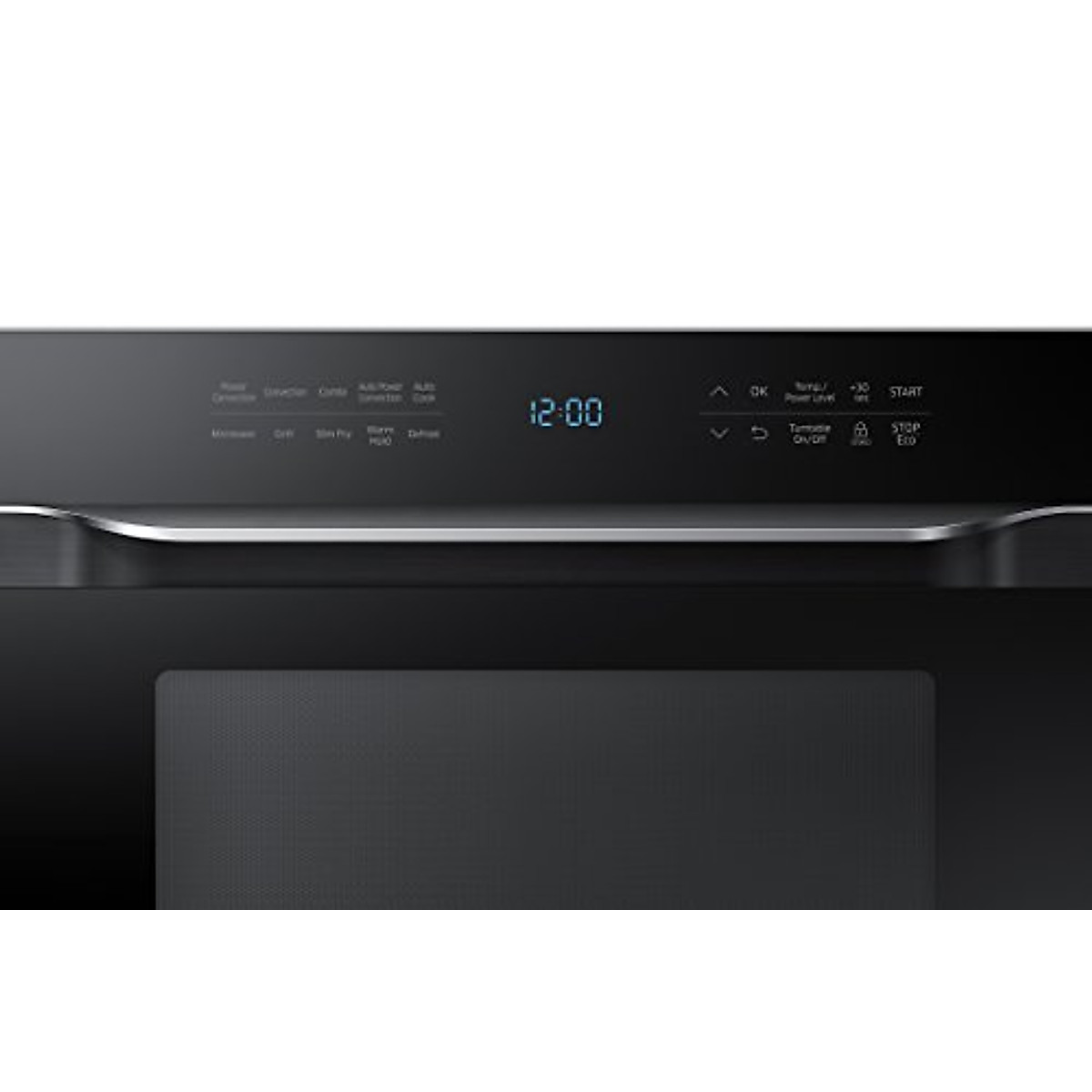 SAMSUNG 1.2 Cu Ft PowerGrill Duo Countertop Microwave Oven w/ Power Convection, Ceramic Enamel Interior, Built-In Capability, 900 Watt, MC12J8035CT/AA, Fingerprint Resistant Stainless Steel, Black