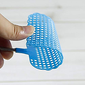 5 Pieces Fly Swatter Extendable Fly Swatter Telescopic Fly Swatter Manual Heavy Duty Plastic Flyswatter with Extendable Stainless Steel Handle, Multicolor