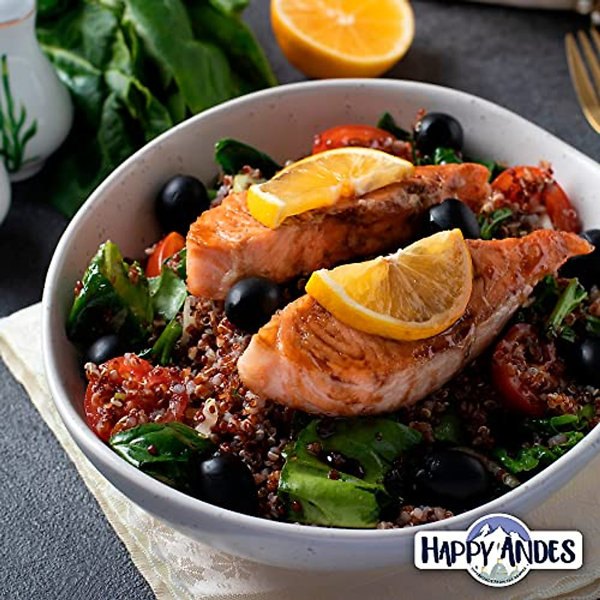 Happy Andes Red Organic Quinoa 3 lbs -Non-GMO,100% Peruvian, Superior taste,Gluten-free,rice replacement, Pre-washed, whole grain, USDA-certified, Complete Plant Protein, superfoods Peru, high in fiber&iron, kosher.