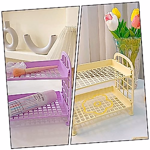 Cabilock 4Pcs Storage Rack freestanding Bathroom Counter Shelf Bathroom Organizer countertop Hair Product Organizer Shelves for cabinets Storage Holder Shelf Office Bookshelf Desk pp