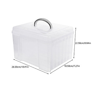 DOITOOL Photo Storage Box Organizer with Inner Cases and Handle Craft Storage Solution for Pictures Organization and Easy Access Ideal for Photo Archiving and Keeping Memories Safe
