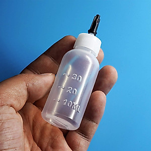 HaBeuniversal Blunt Needle Tip Applicator Bottle Set - 30ml Squeezable Bottles, Storage Caps, 14ga 16ga 18ga Needle Tips and Mini Funnel