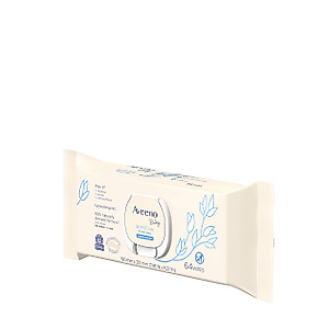AVEENO Baby Sensitive All Over Wipes, Paraben- & Fragrance-Free, 64 ea (Pack of 2)