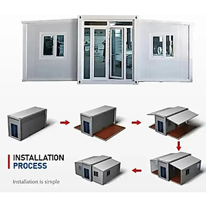 Folding Container House Tiny House Expandable Folding House with 2 3 4 Bedrooms and Bathroom Tiny Home with Luxury Design for Homes, Hotels, Offices